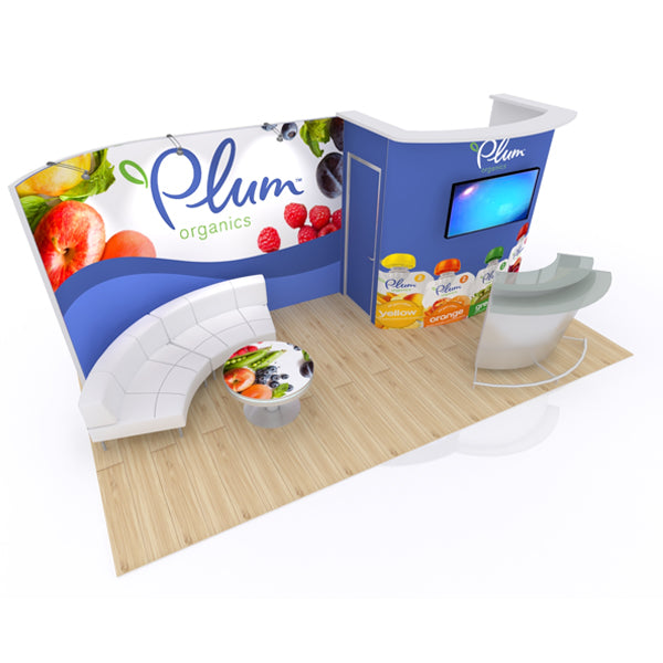 Hydraulic Podium Trade Show Displays with Graphics – Trade Show House