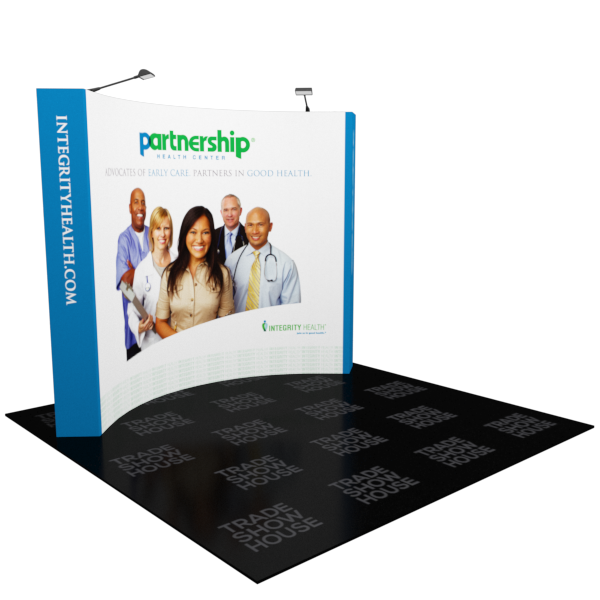 10ft Curved Pop Up Fabric Display – Trade Show House