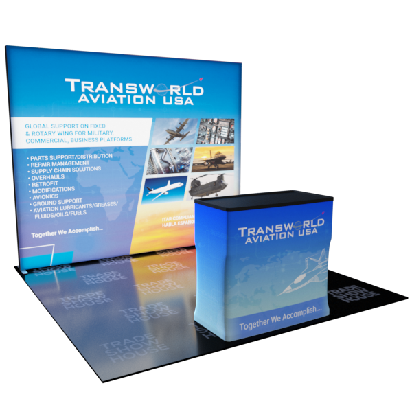 Hydraulic Podium Trade Show Displays with Graphics – Trade Show House
