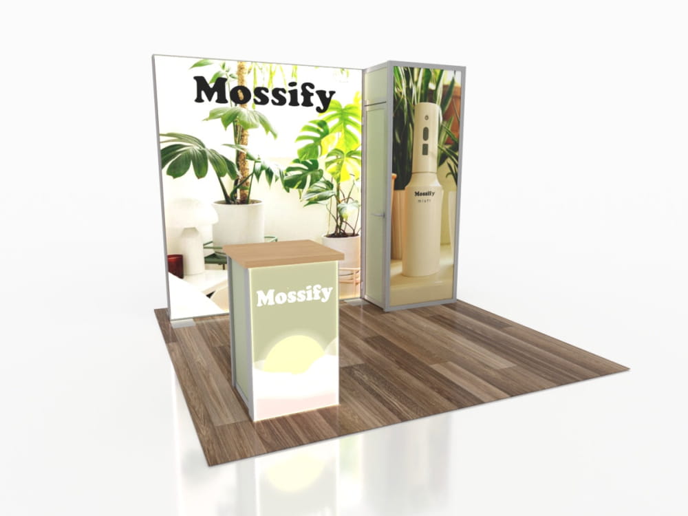10x10 Eco-Modular Backlit Exhibit Kit 01 – Trade Show House