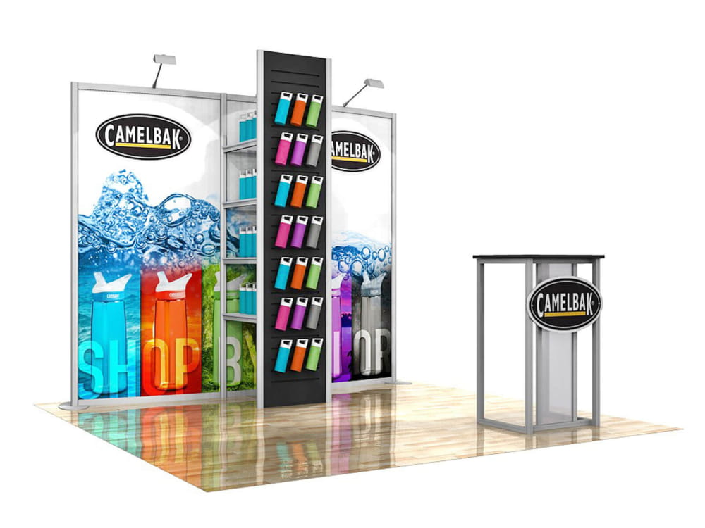 10x10 Eco-Modular Shelving Exhibit Kit 40 – Trade Show House