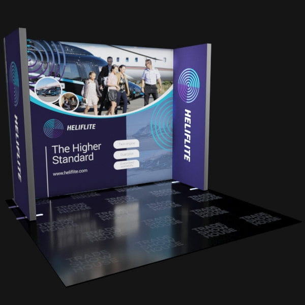 10x10 Frameless SEG Lightbox Display Kit 02 Inline Booth – Trade Show House