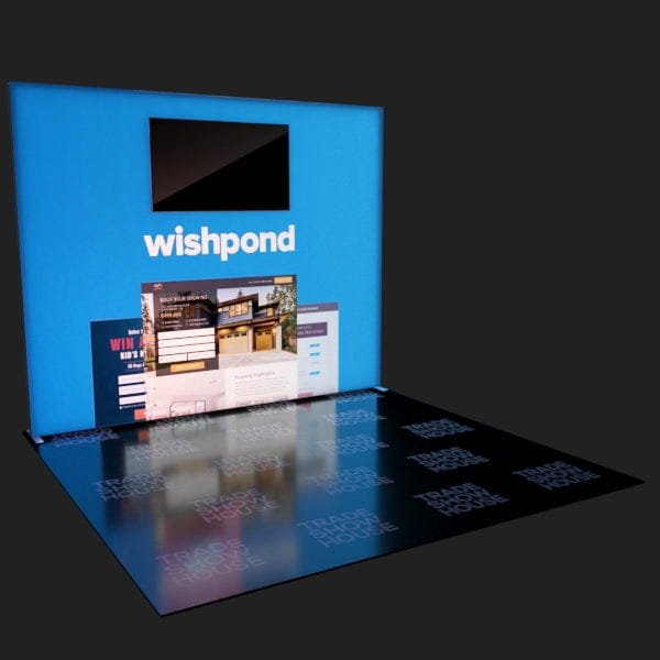 10x10 Frameless SEG Lightbox TV Display Kit 03 Blue – Trade Show House