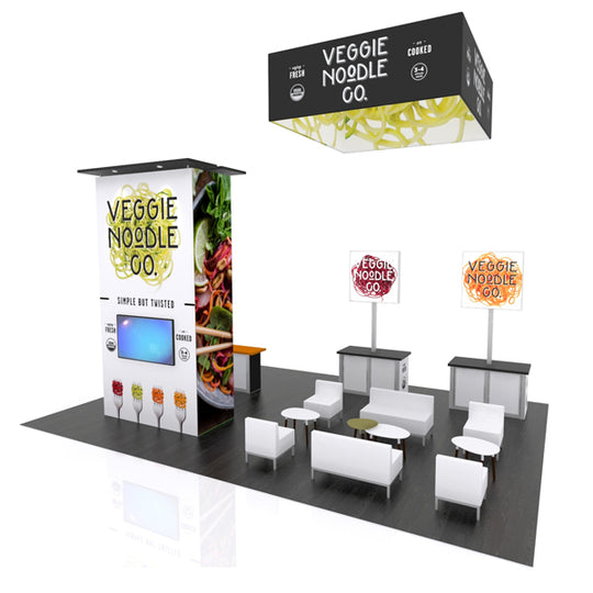 Hydraulic Podium Trade Show Displays with Graphics – Trade Show House
