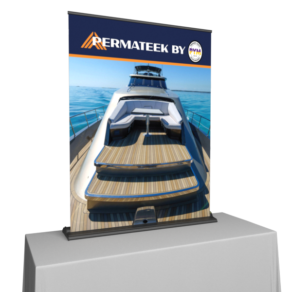 Hydraulic Podium Trade Show Displays with Graphics – Trade Show House