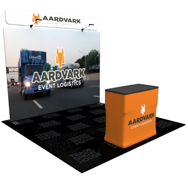 10ft Backlit Tension Fabric Display – Trade Show House
