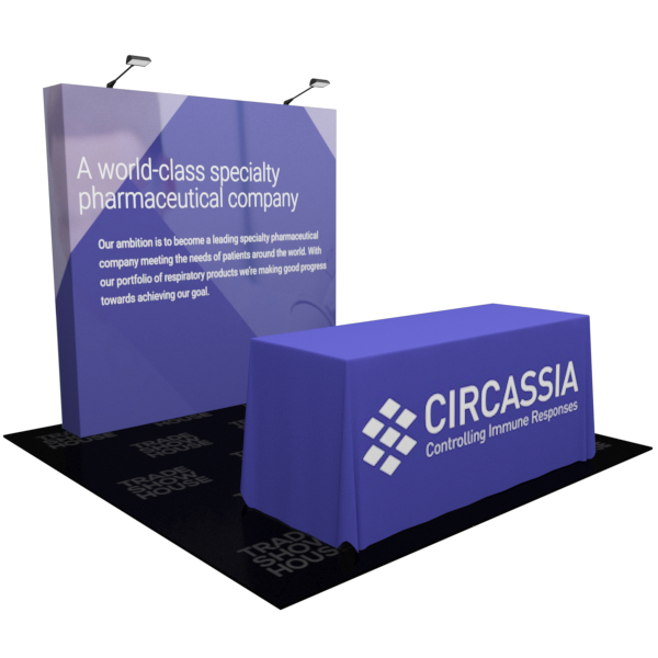 8ft Straight Pop Up Fabric Display Table Kit – Trade Show House