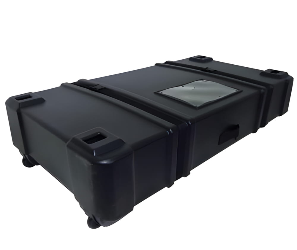C25 Flat Hard Shipping Case with Wheels – Trade Show House