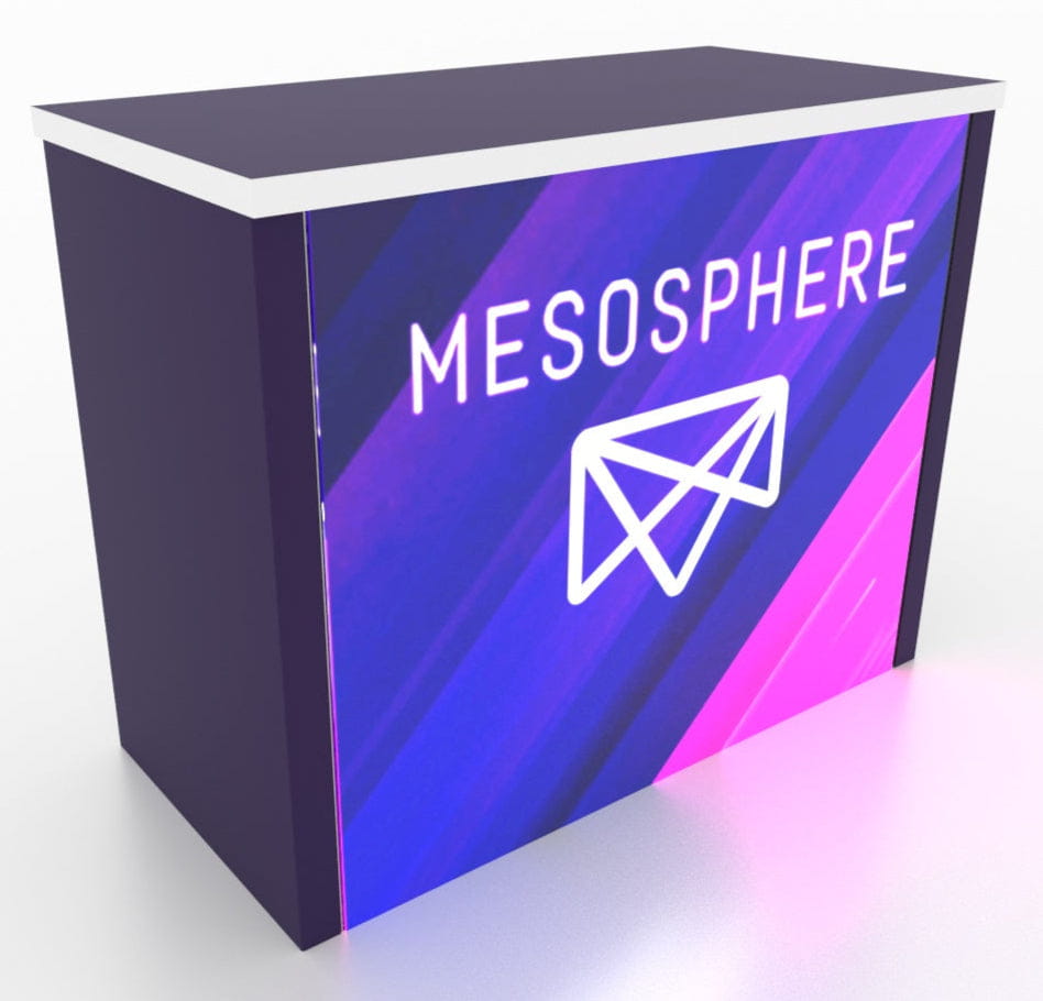 GVT1557 Backlit Locking Storage Reception Counter – Trade Show House