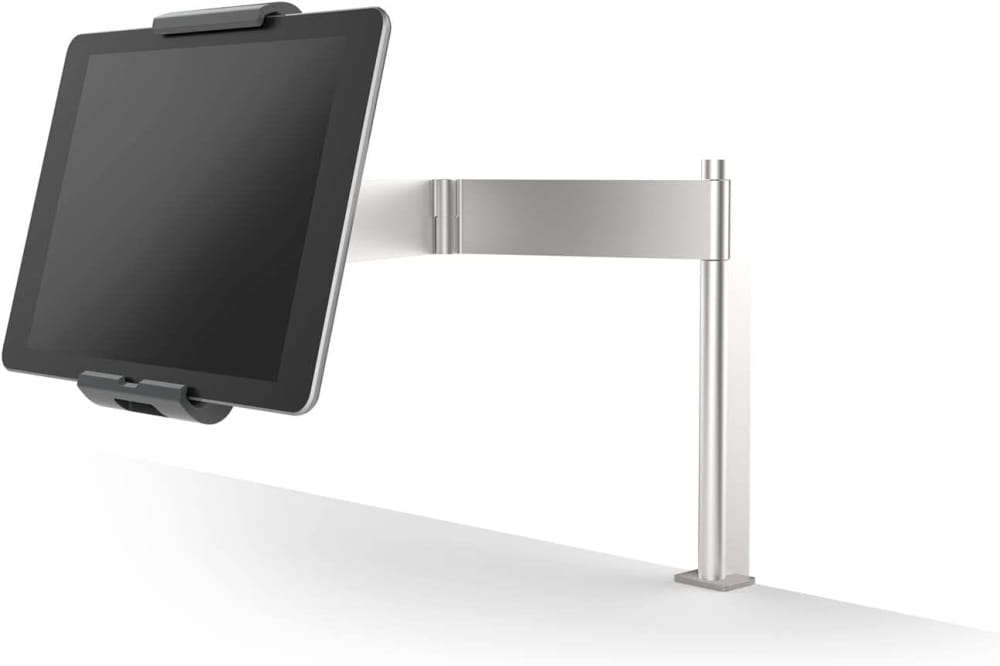 Locking iPad Tablet Stand with Swivel Arm and Desk Clamp – Trade Show House