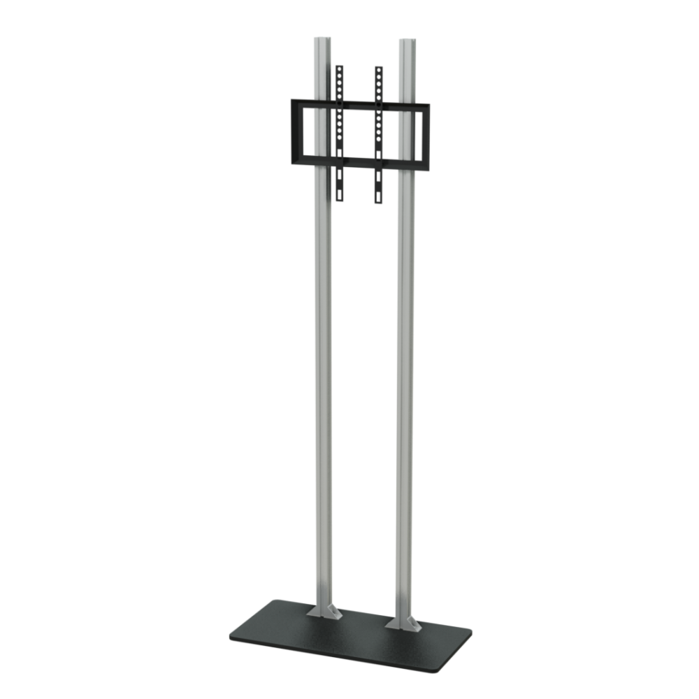 W2 Freestanding TV Monitor Stand Anodized Aluminum – Trade Show House