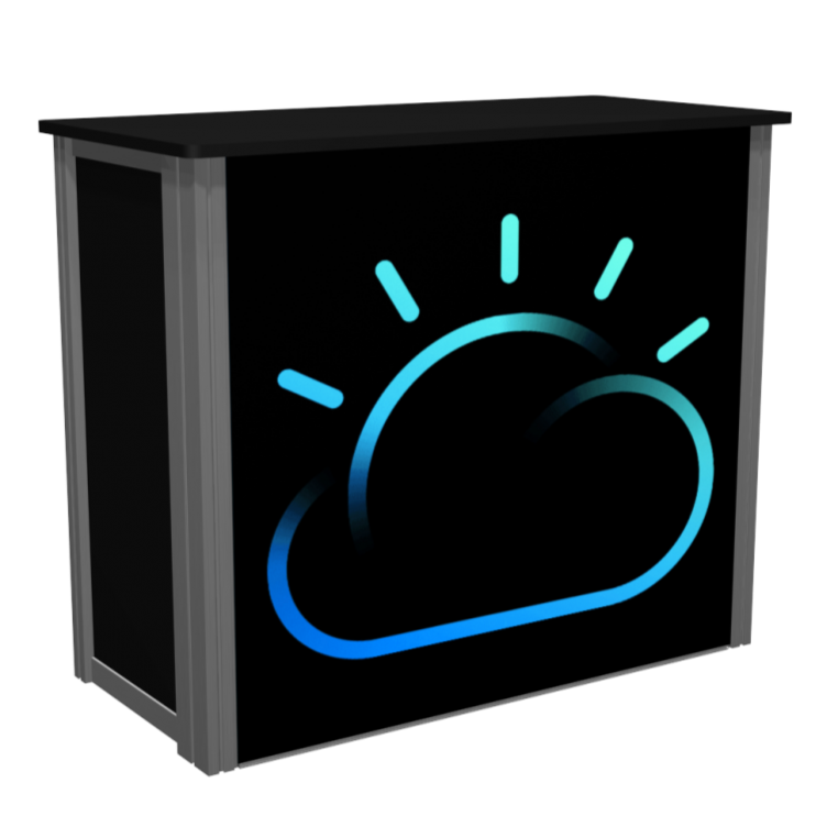 XRC7 Backlit Locking Storage Counter – Trade Show House