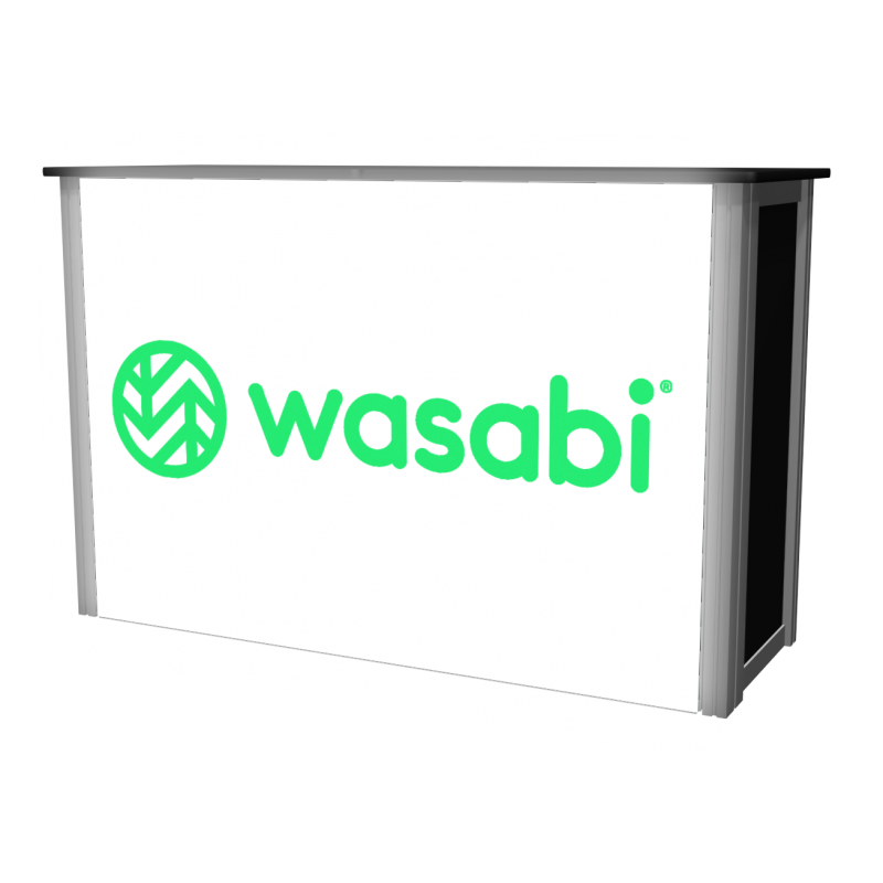 XRC9 Backlit Storage Counter Modern Illuminated Display – Trade Show House